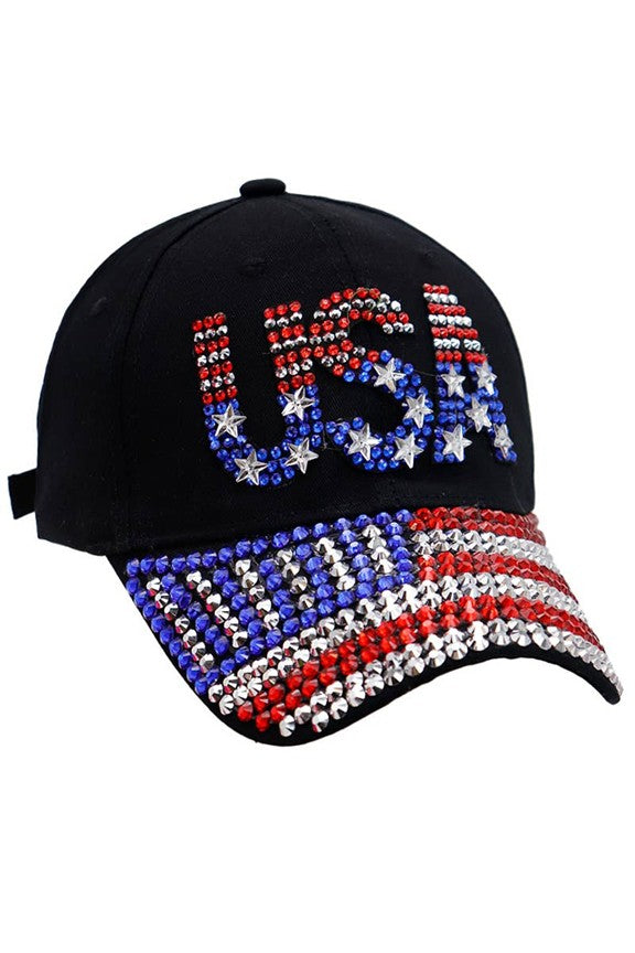 USA Flag - Black Cap – Timmy Woods Beverly Hills